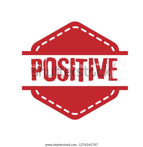 Circle Rubber Stamp Text Positive Positive Stock Vector (Royalty Free ...