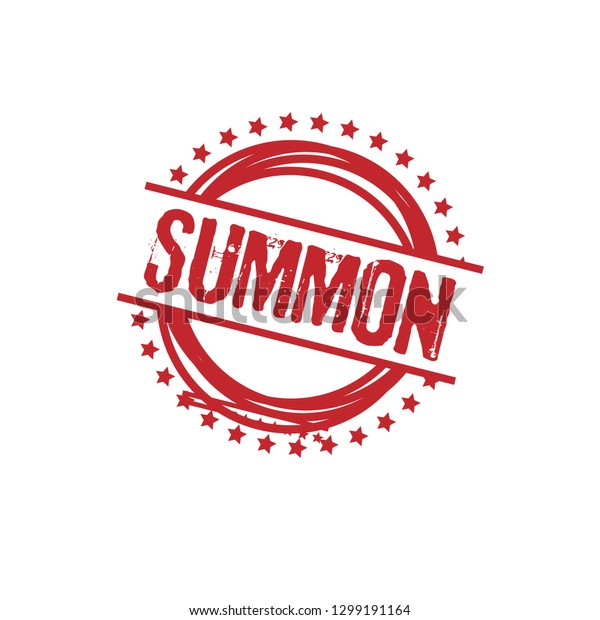 Circle Rubber Stamp Text Summon Summon Stock Vector (Royalty Free ...