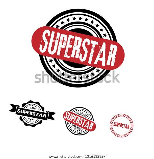 Circle Rubber Stamp Text Superstar Superstar Stock Vector (Royalty Free ...