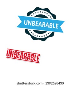 Circle Rubber Stamp Text Unbearable Unbearable Stock Vector (Royalty ...