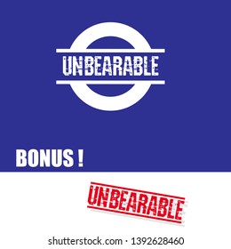 Circle Rubber Stamp Text Unbearable Unbearable Stock Vector (Royalty ...