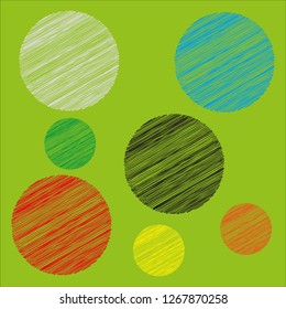 Circle Scribble Background Green Color Stock Vector (Royalty Free ...