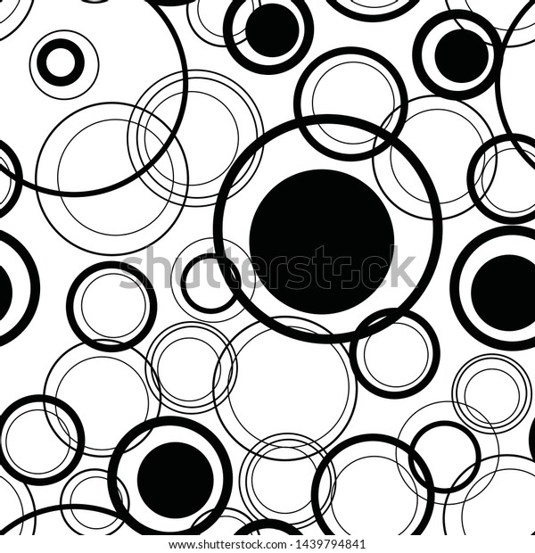 Circle Seamless Pattern Seamless Circle Vector Stock Vector (Royalty ...