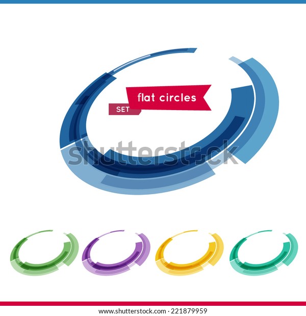 Circle Set Vector Illustration Business Abstract Stock Vector (Royalty ...