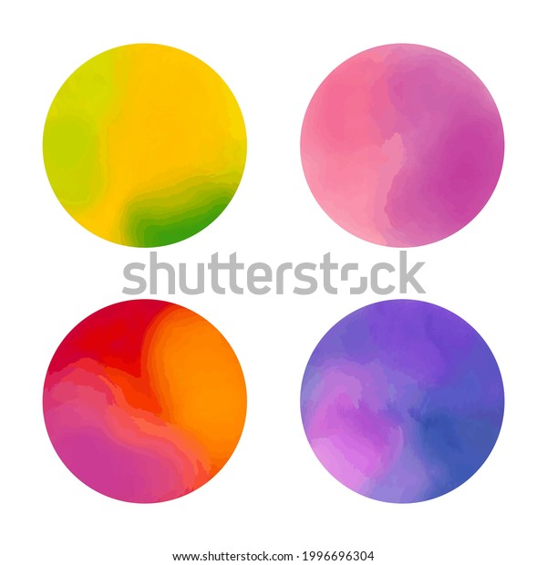 Circle Shape Ombre Pastel Color Backgrounds Stock Vector (Royalty Free ...