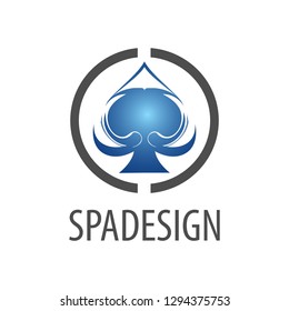 Circle Spade Sign Logo Concept Design Stock Vector (Royalty Free ...