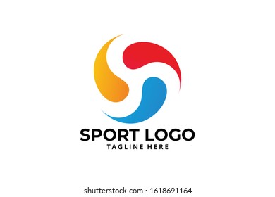Circle Sport Logo Icon Vector Isolated Stock Vector (Royalty Free ...