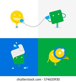 Circle Square Life Connection Search Research Stock Vector (Royalty ...
