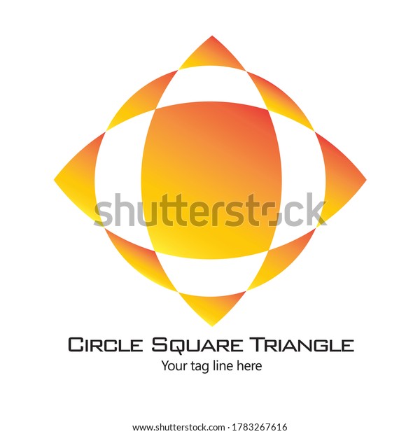 Circle Square Triangle Logo Gradient Color Stock Vector (Royalty Free ...