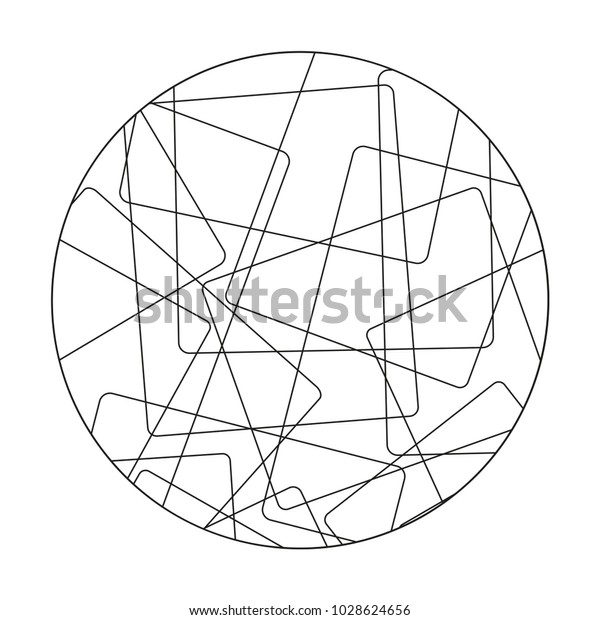 Circle Stainedglass Window Line Art Creation Stock Vector (Royalty Free ...