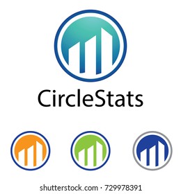 Circle Statistic Chart Business Logo Template Stock Vector (Royalty ...