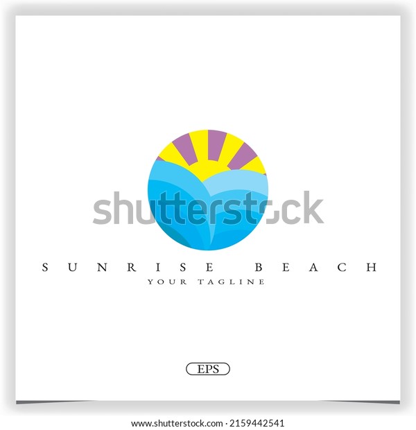 Circle Sunrise Logo Premium Elegant Template Stock Vector (Royalty Free ...