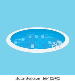 Circle Swimming Pool Vector Illustration Stock Vector (Royalty Free ...
