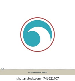 Circle Swoosh Logo Template Illustration Design Stock Vector (Royalty ...