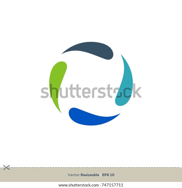Circle Swoosh Vector Logo Template Illustration: vetor stock (livre de ...