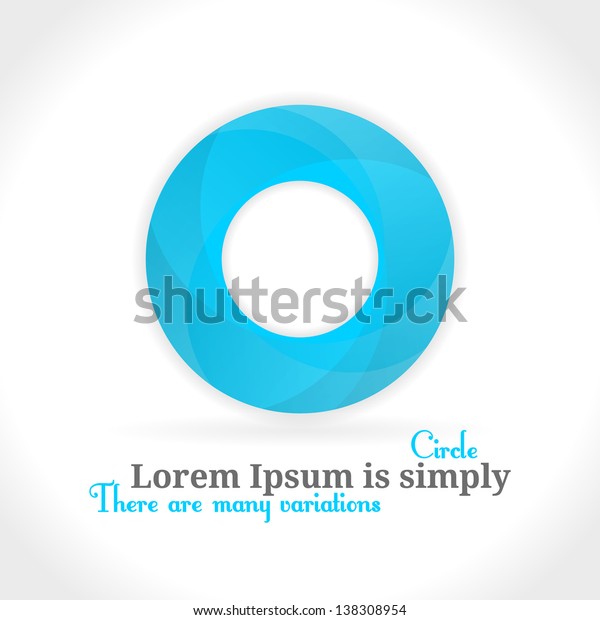 Circle Symbol Background Blue Color Stock Vector (Royalty Free ...