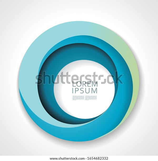 Circle Symbol Swirling Lines On White Stock Vector (Royalty Free ...