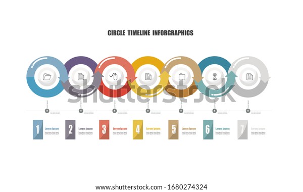 Circle Timeline Infographic Vector Illustration Stock Vector (Royalty ...