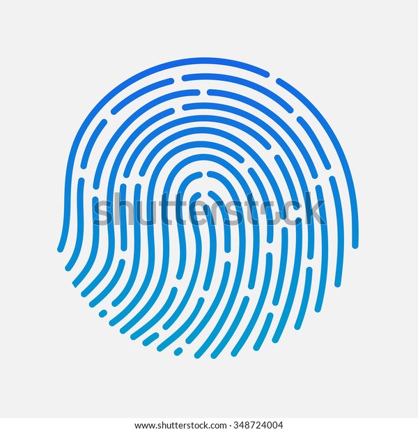 Circle Touch Fingerprint Id App Vector Stock Vector (Royalty Free ...