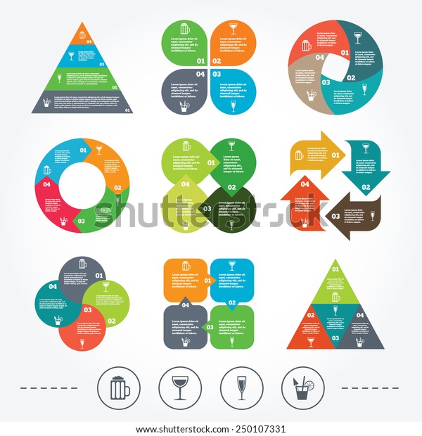 Circle Triangle Diagram Charts Alcoholic Drinks Stock Vector (Royalty ...