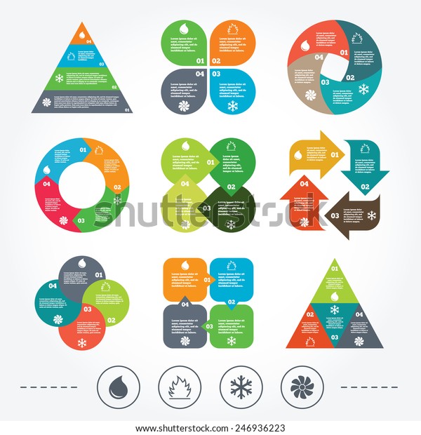Circle Triangle Diagram Charts Hvac Icons Stock Vector (Royalty Free ...