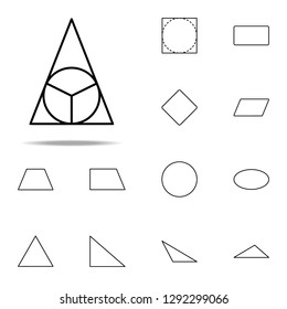 Circle Triangle Icon Geometric Figures Icons Stock Vector (Royalty Free ...