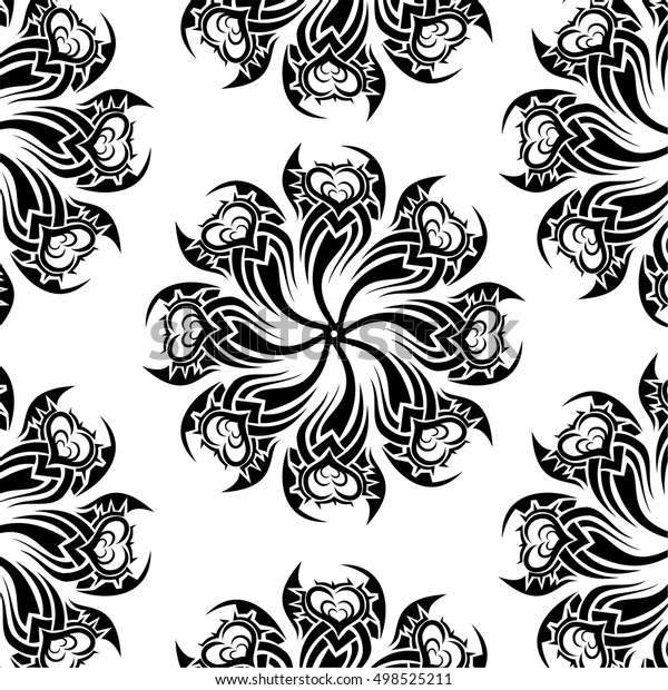 Circle Tribal Tattoo Decoration Texture Design Stock Vector (Royalty ...