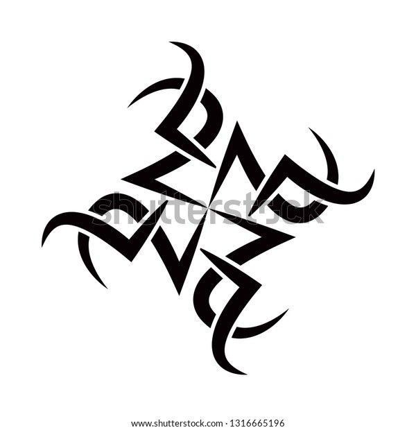 Circle Tribal Tattoo Design Stock Vector (Royalty Free) 1316665196 ...