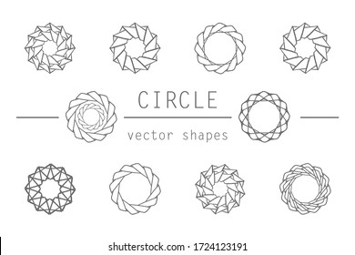 Circle Vector Shapes Round Symmetry Linear Stock Vector (Royalty Free ...