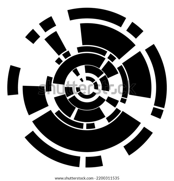 Circle Vector Silhouette Vector Isolated Illustration Stock Vector ...