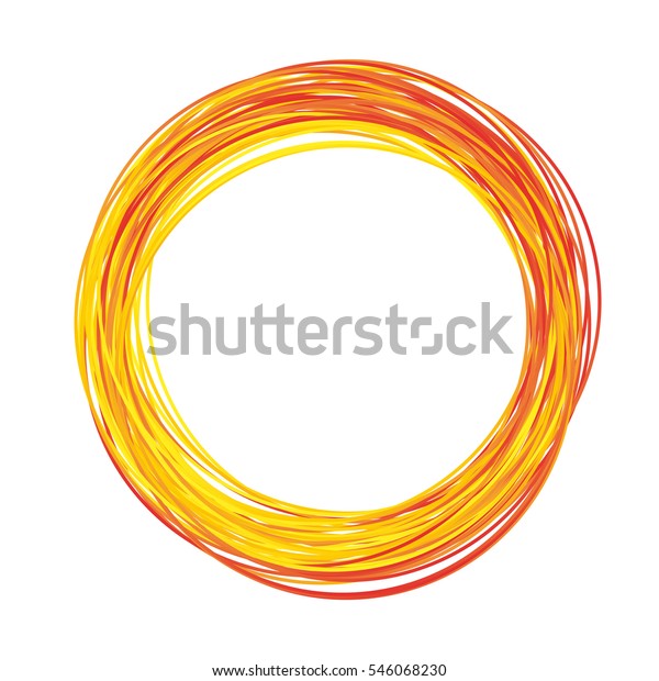 Circle Warm Colored Stripes Stock Vector (Royalty Free) 546068230