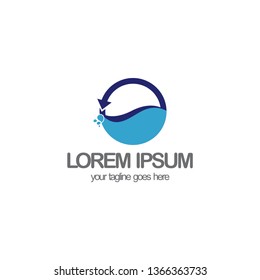 Circle Water Logo Design Stock Vector (Royalty Free) 1366363733