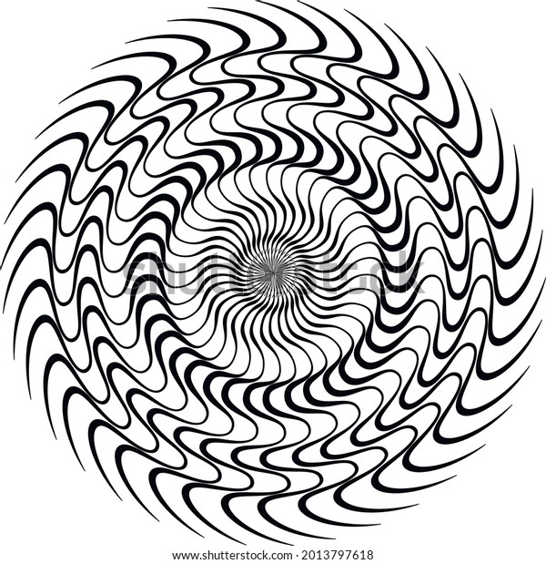 Circle Waves Vector Drawing Stock Vector (Royalty Free) 2013797618 ...