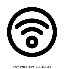 Circle Wifi Icon Outline Circle Wifi Stock Vector (Royalty Free ...