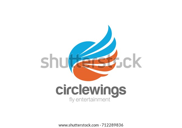 Circle Wings Abstract Logo Design Vector Stock Vector (Royalty Free ...