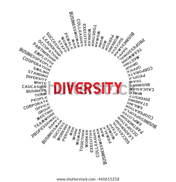 Circle Word Diversity Words Related Businesses : image vectorielle de ...