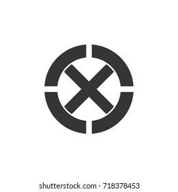 Circle X Letter Logo Design Vector Stock Vector (Royalty Free ...