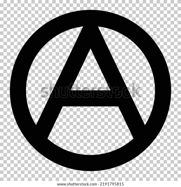 Circlea Anarchist Symbol Isolated On Transparent Stock Vector (Royalty ...