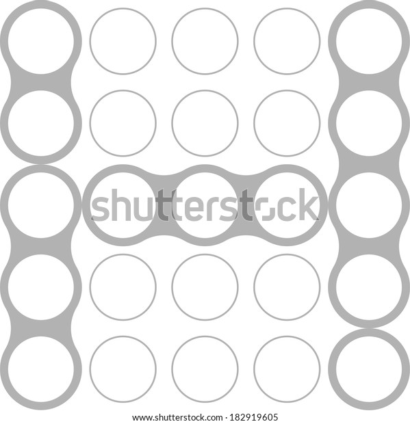 Circles Font Modern Style Vector Set Stock Vector (Royalty Free ...