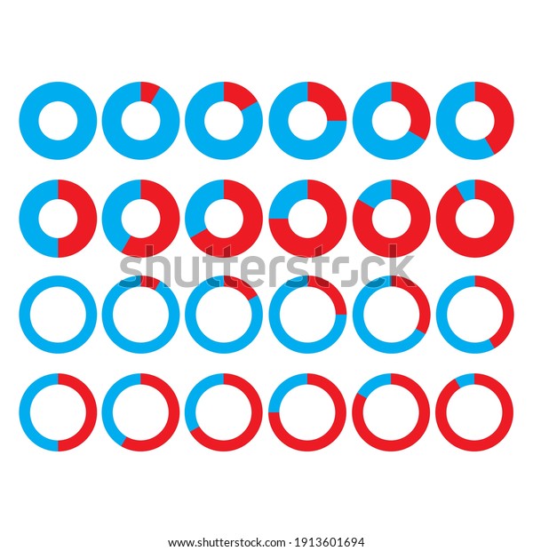Circles Infographics Red Blue Infographic Element Stock Vector (Royalty ...