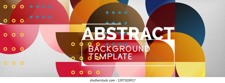 Circles Semicircles Abstract Background Circle Design Stock Vector ...