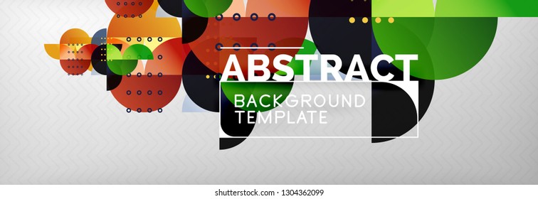 Circles Semicircles Abstract Background Circle Design Stock Vector ...