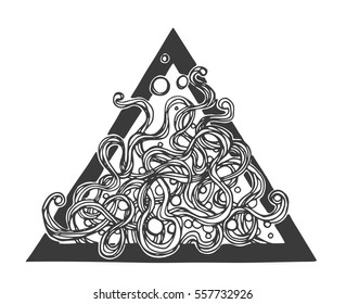 Circles Swirls Triangle Stock Vector (Royalty Free) 557732926 ...