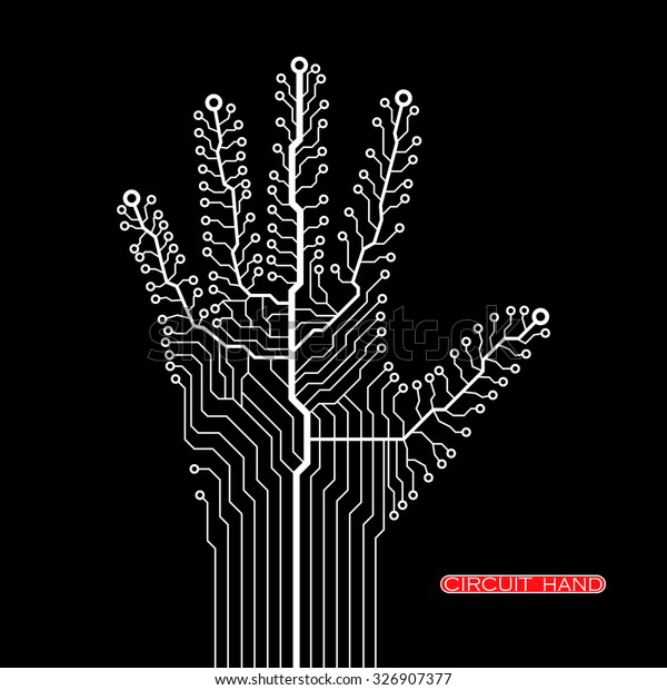 Circuit Abstract Hand Vector Illustration Eps: vector de stock (libre ...