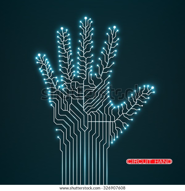 Circuit Abstract Hand Vector Illustration Eps Stock Vector (Royalty ...