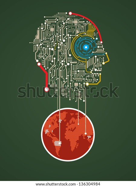 Circuit Abstract Human Head Vector Background Stock Vector (Royalty ... Circuit Abstract Human Head Vector Background Stock Vector (Royalty ...
