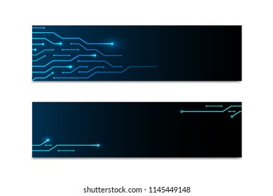 Circuit Banner Technology Design Business Stock Vector (Royalty Free ...