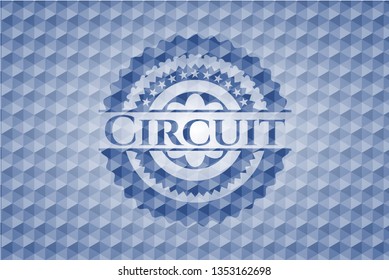 Circuit Blue Polygonal Emblem Stock Vector (Royalty Free) 1353162698 ...