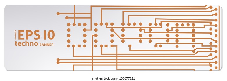 Circuit Board Banner Eps10 Vector Illustration Stock Vector (Royalty ...