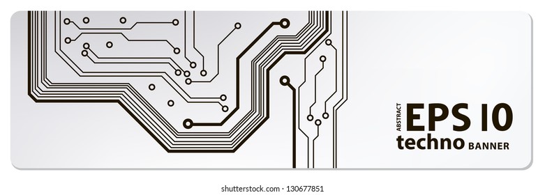 Circuit Board Banner Eps10 Vector Illustration Stock Vector (Royalty ...